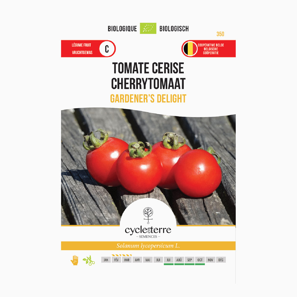 Tomaat Gardener's Delight |Biologische Zaden, Bio | Cycle en Terre – De Moestuinwinkel
