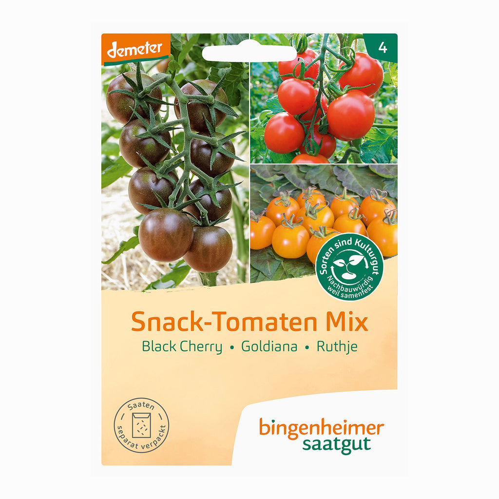 Snacktomatenmix | Biologische Moestuinzaden | Bingenheimer Saatgut (BIO) – De Moestuinwinkel